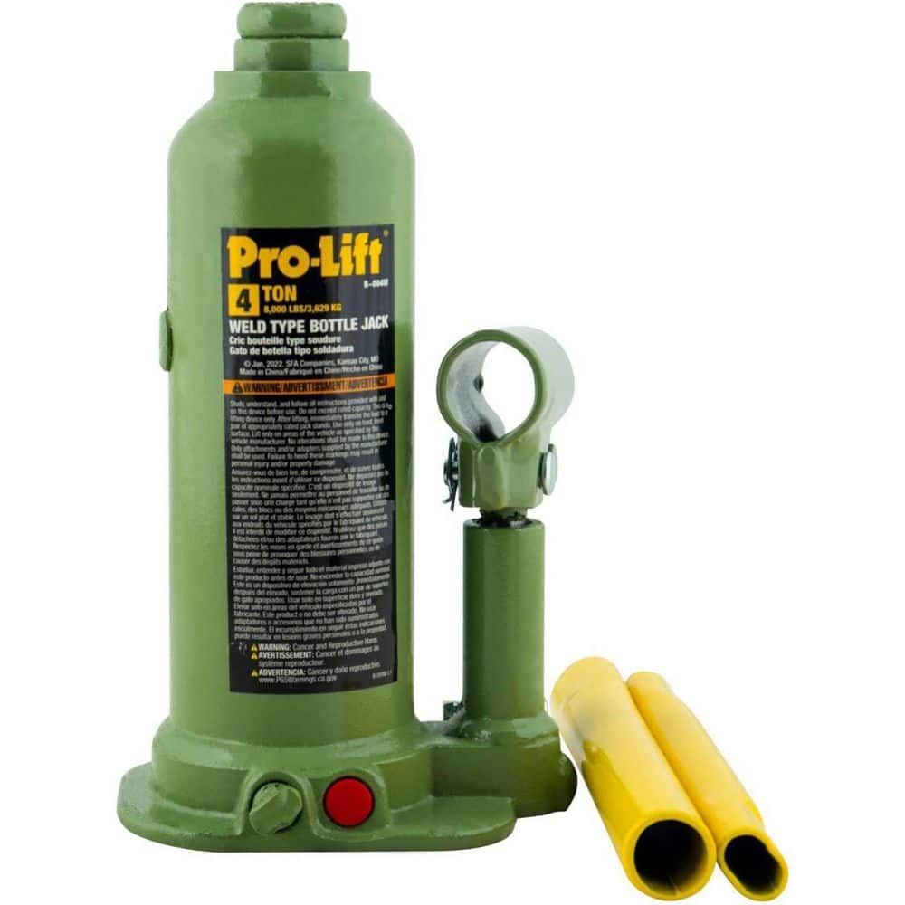 Pro-Lift 4-Ton Capacity Welded Bottle Jack with Side Pump B-004W - The ...