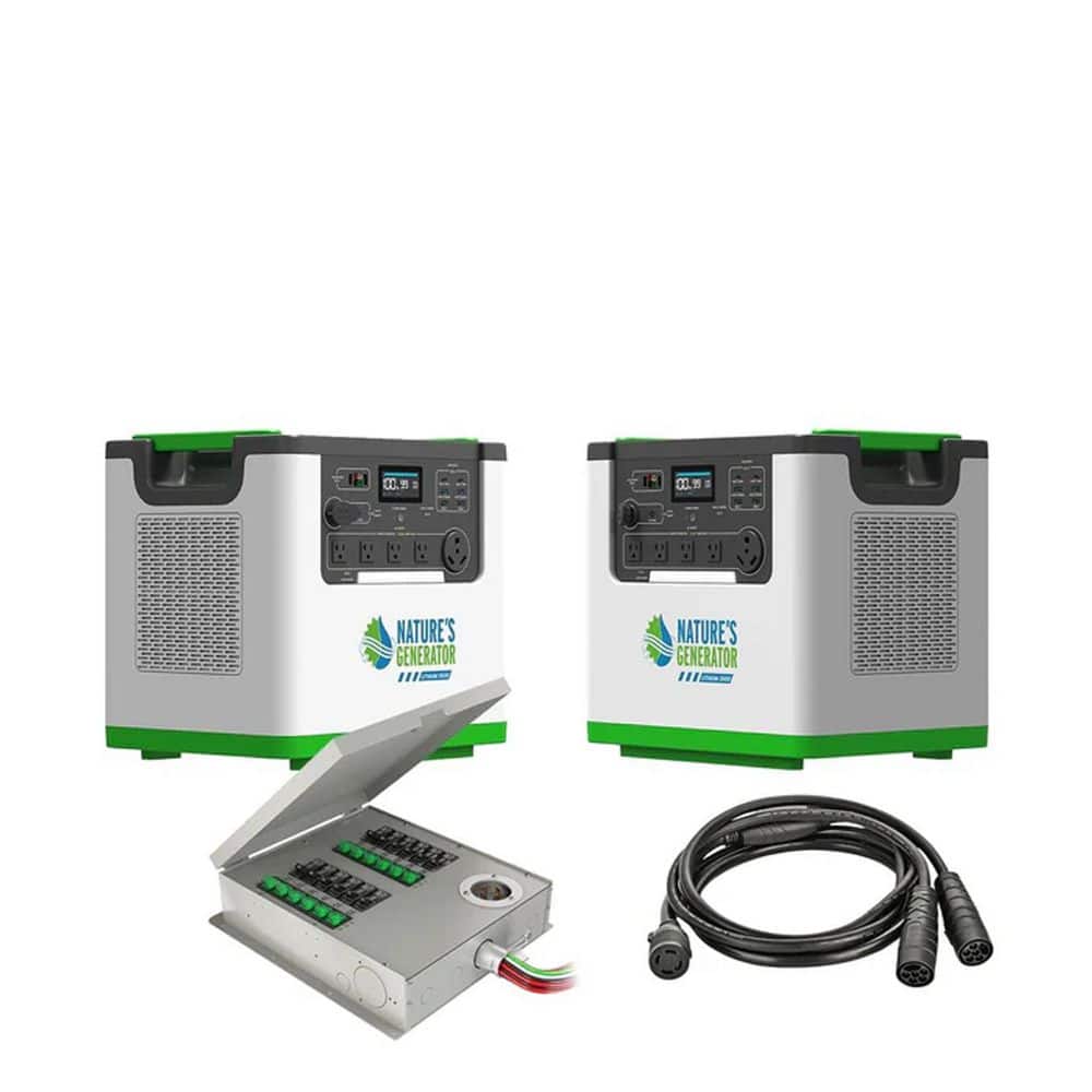 NATURE'S GENERATOR Lithium 3600W Continuous / 7200W Peak 240V Solar ...