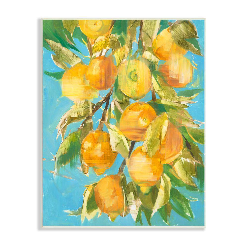Stupell Industries "Ripe Lemon Tree Distortion Yellow Blue Green" by ...