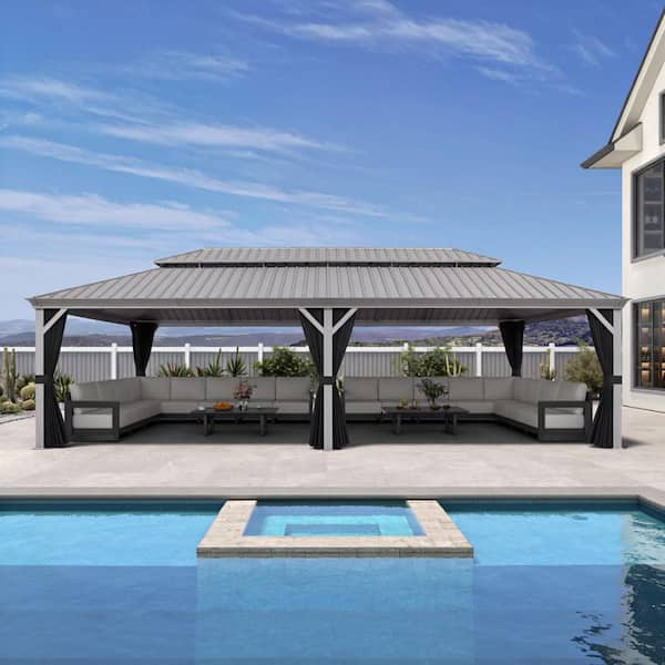 Reviews for PURPLE LEAF 14 ft. x 28 ft. Luxury Patio Outdoor Gazebo for ...