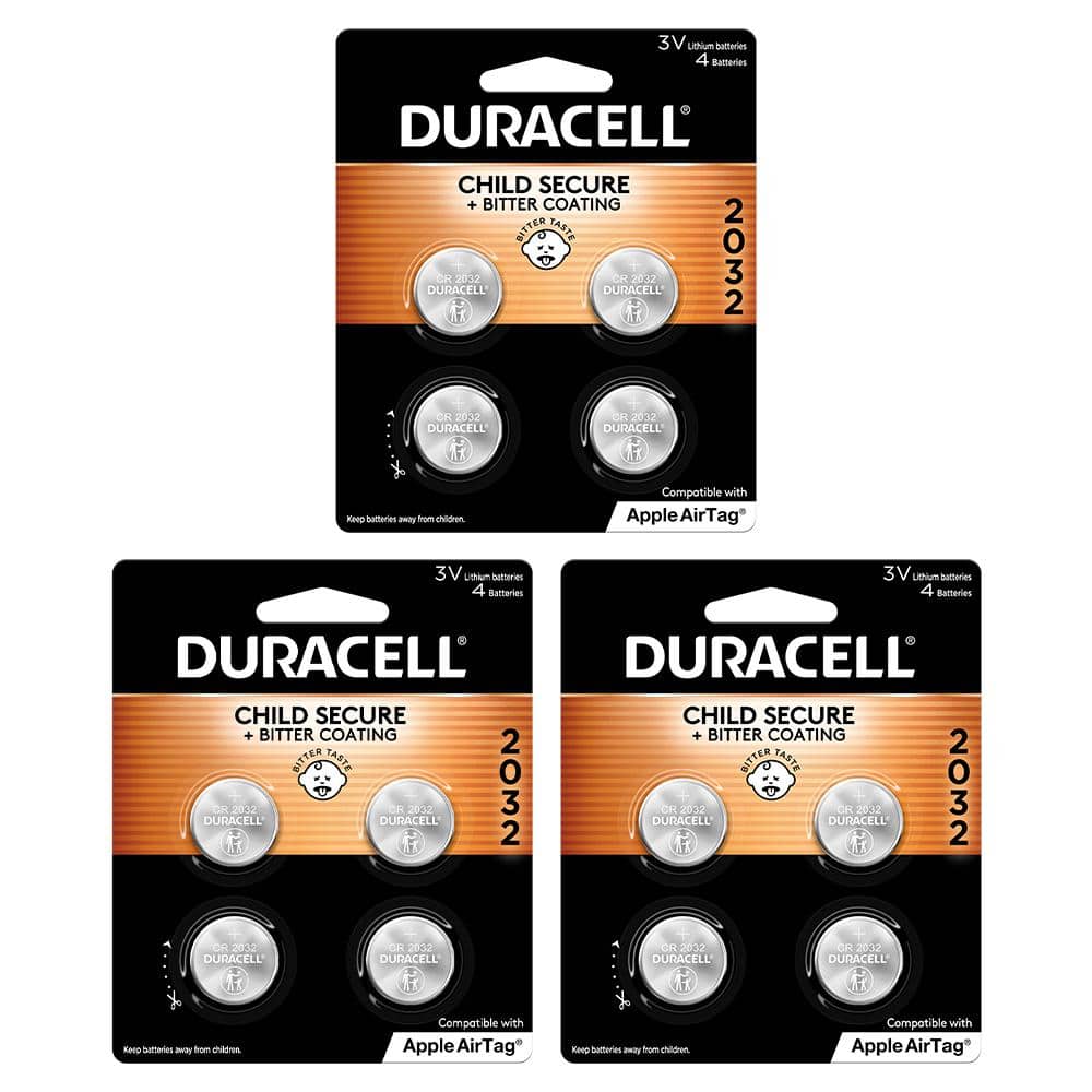 Duracell CR2032 3-Volt Lithium Coin Battery with Child Safety Features ...