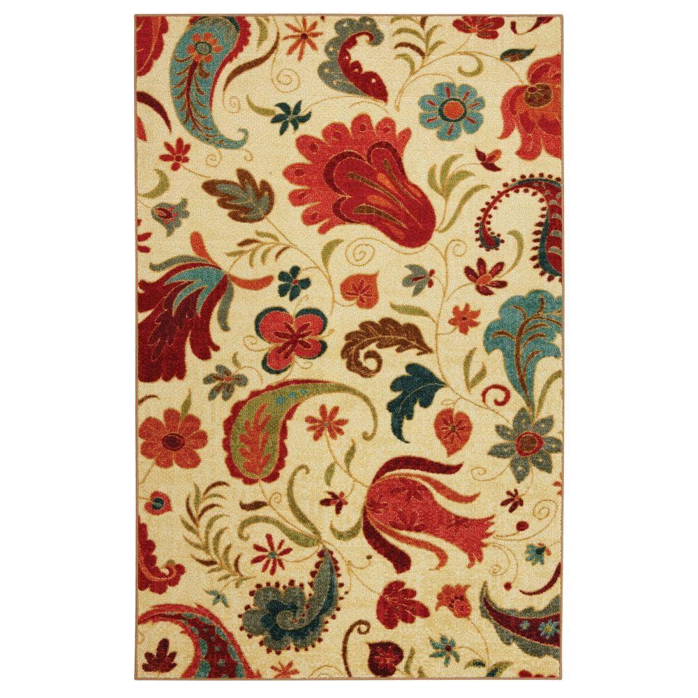Mohawk Home Tropical Acres Multi 5 ft. x 8 ft. Paisley Area Rug 294151 ...