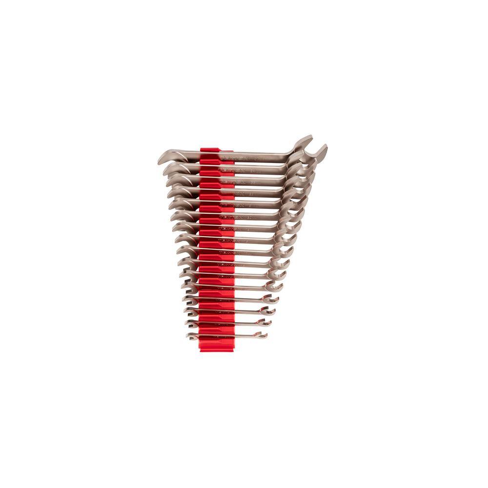 TEKTON 10-27 mm Angle Head Open End Wrench Set with Modular Wrench ...
