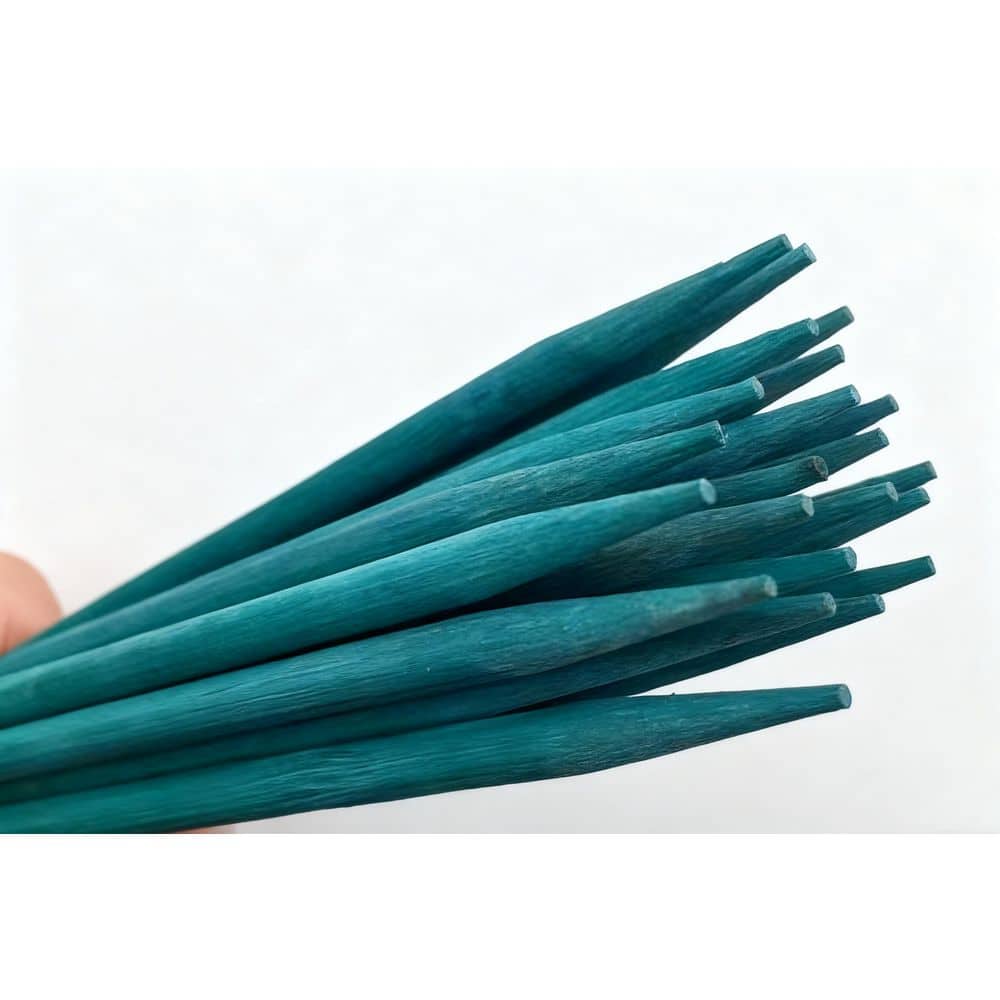 Ecostake 0.24 in. D x 7.8 in. L Green Dyed Bamboo Stakes, for Indoor ...