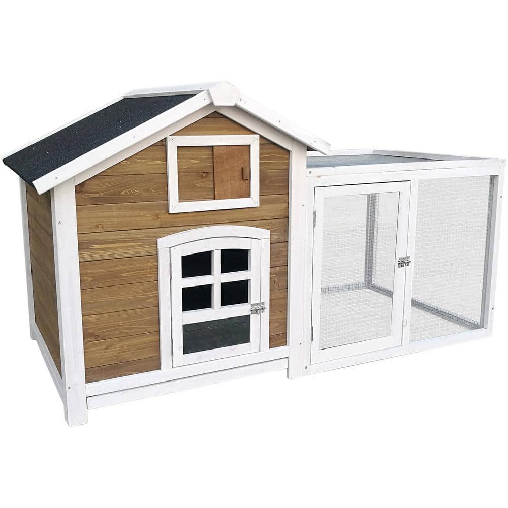 Hanover Outdoor Wooden Rabbit Hutch HANRH0101-BRN - The Home Depot