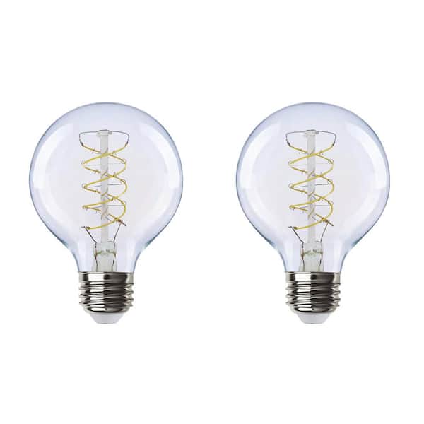 EcoSmart 40-Watt Equivalent G25 Dimmable Fine Bendy Filament LED ...