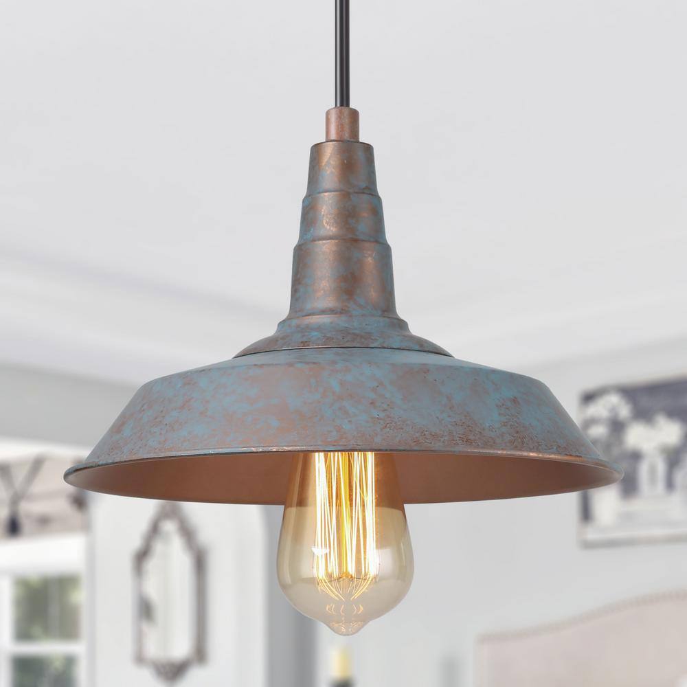 LNC 1-Light Industrial Farmhouse Bronze Cottage Island Pendant Light ...