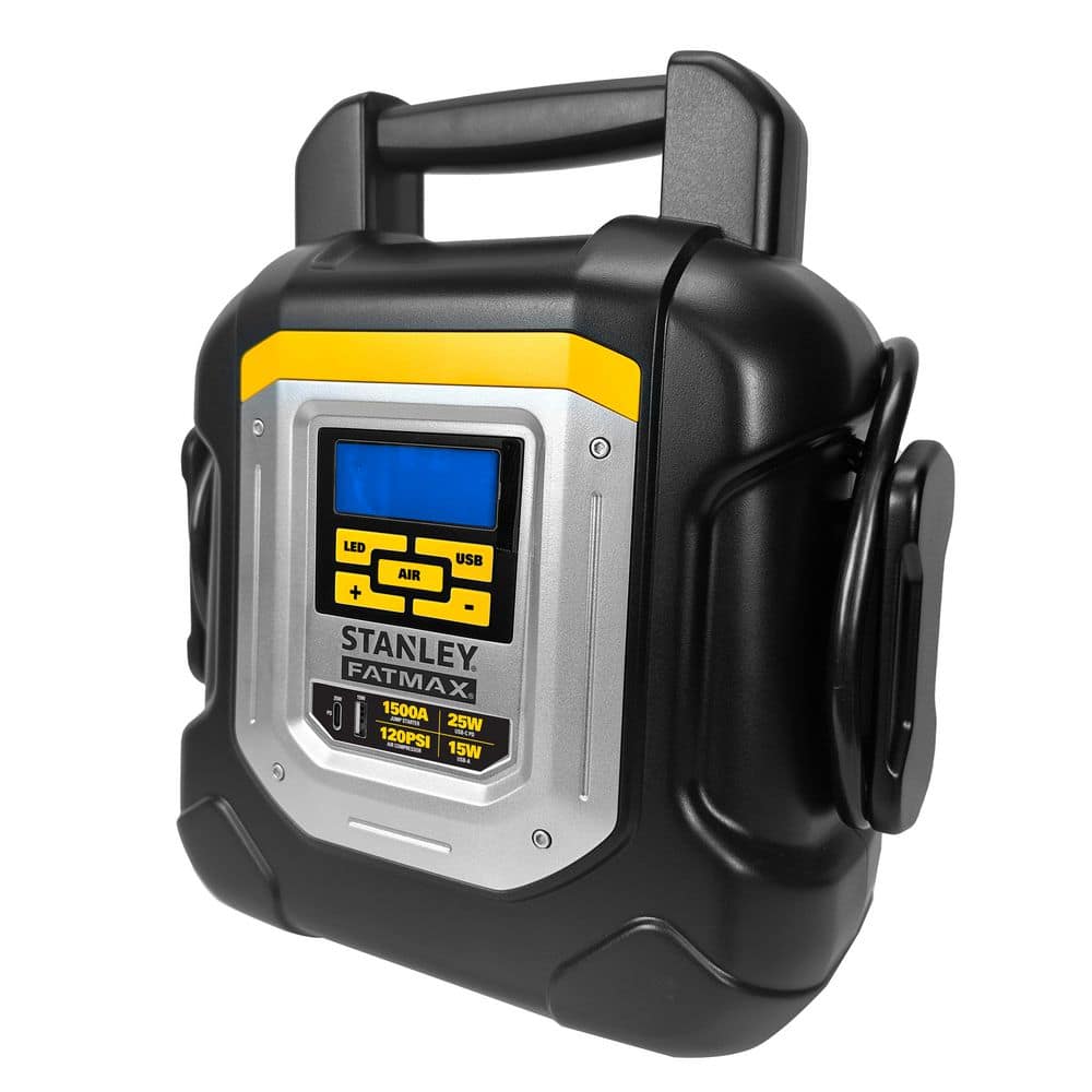 Stanley 1500 Amp Jump Starter with Air Compressor J15CF - The Home Depot