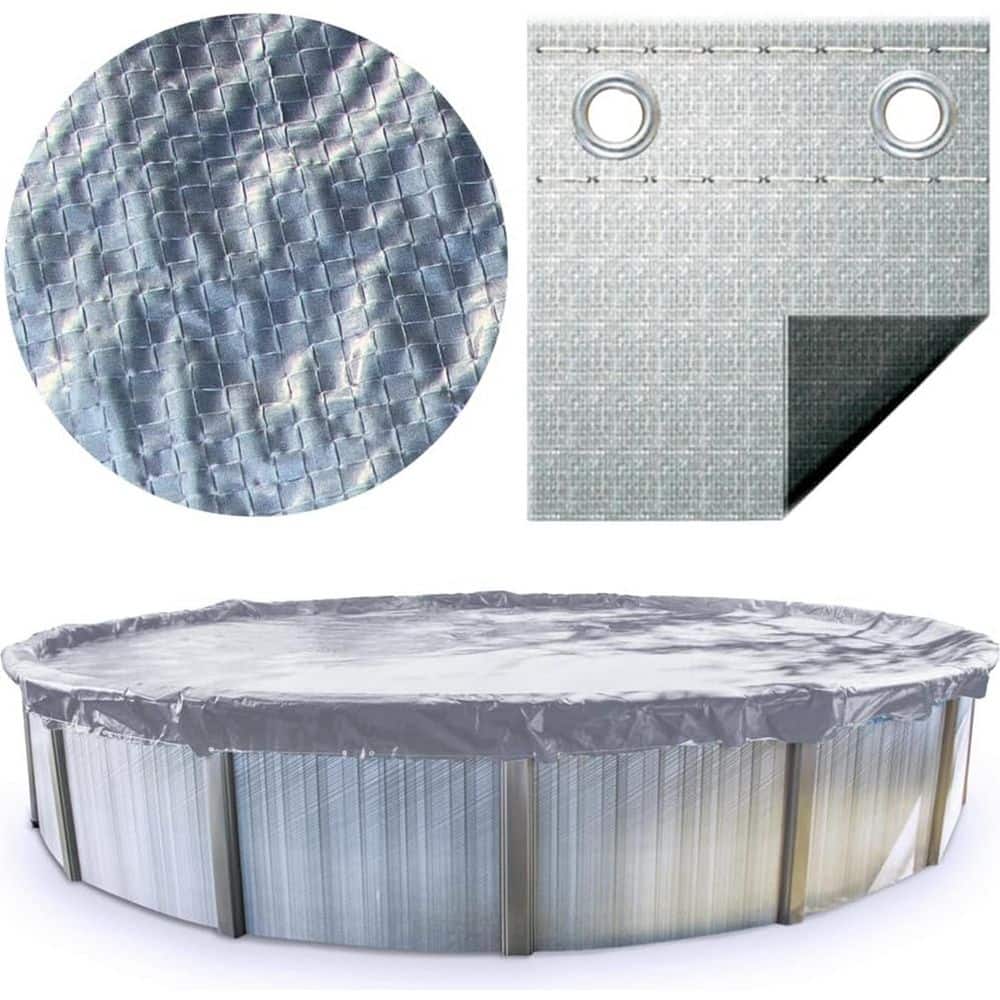 Swimline Hydrotools Silver King Winter Pool Cover for 12 ft. Above ...