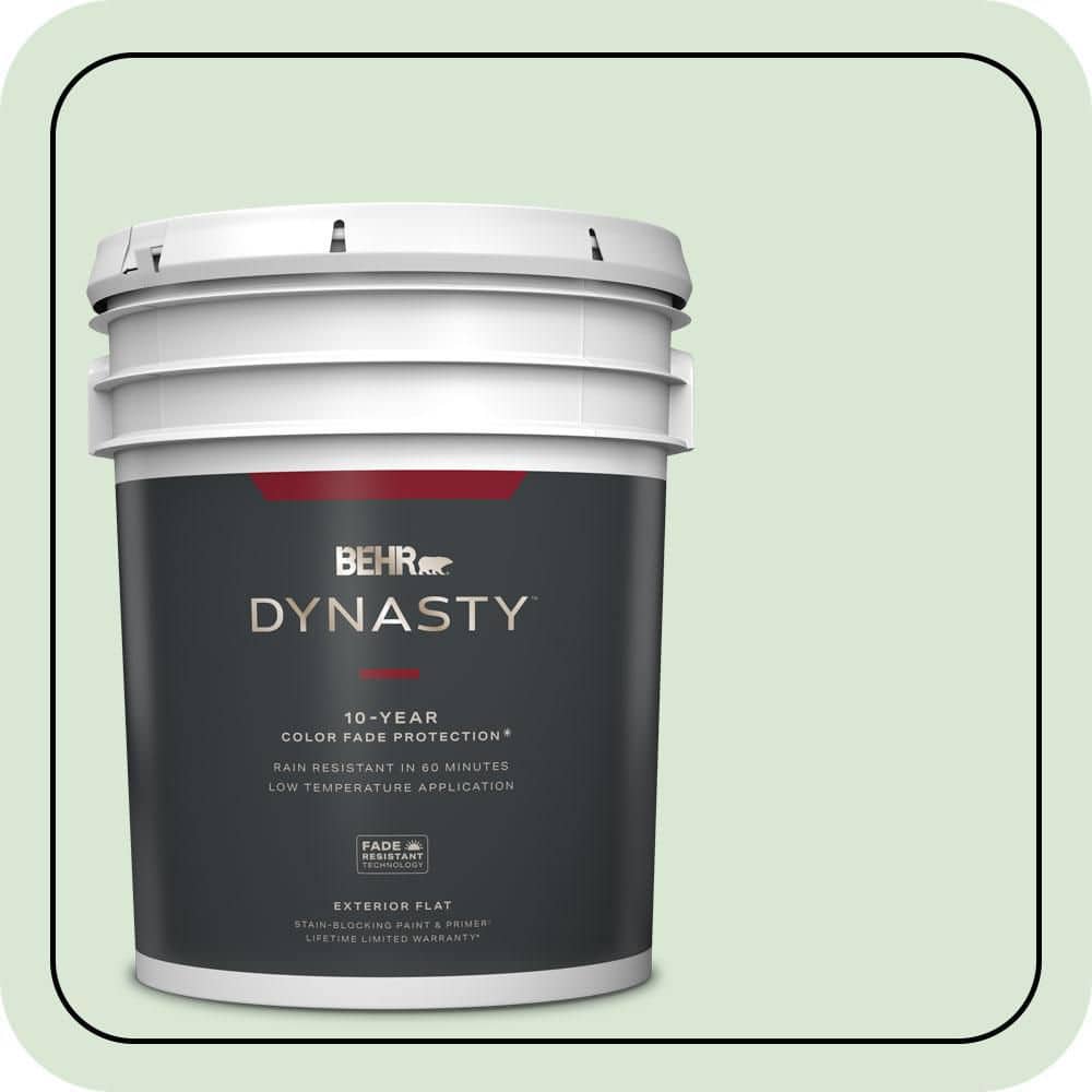 BEHR DYNASTY 5 gal. #M400-2 Glass Tile Flat Exterior Stain-Blocking ...