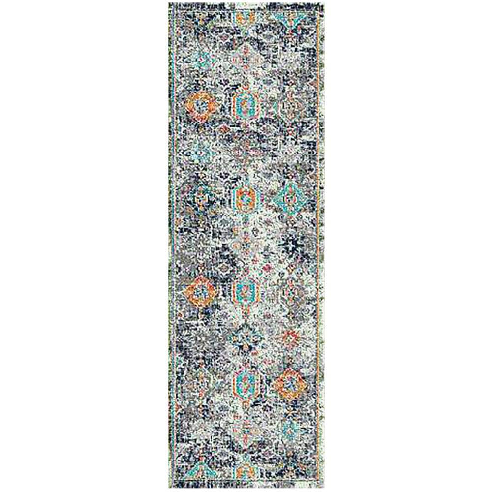 Amer Rugs Montana 3 ft. X 8 ft. Blue/Orange Geometric Area Rug ...