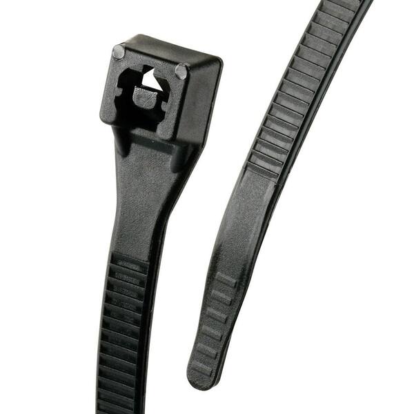Commercial Electric 8 in. Black Releasable Cable Ties (10-Pack) 296184 ...