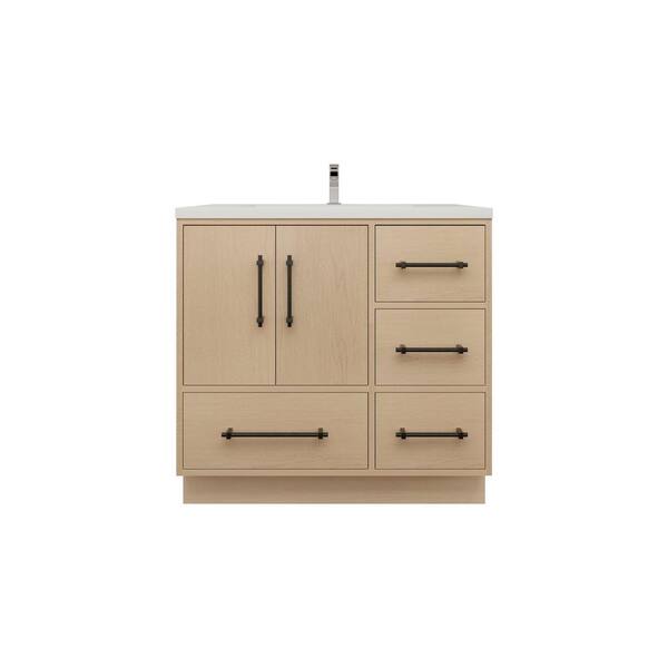 BV Better Vanity Victoria 36 in. W x 20 in. D x 35 in. H Single Sink ...