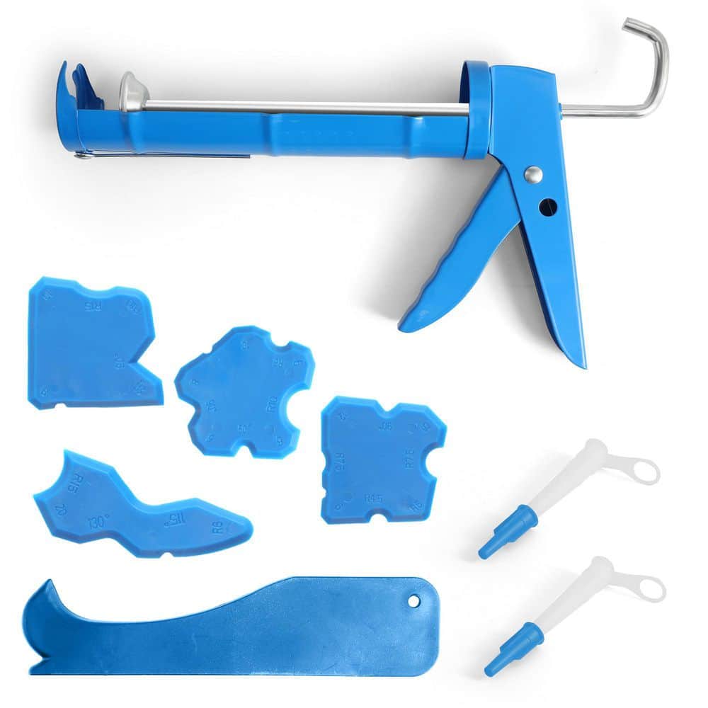 High Thrust Ratio Caulk Gun Kit, No-Drip Silicone Caulking Gun with ...