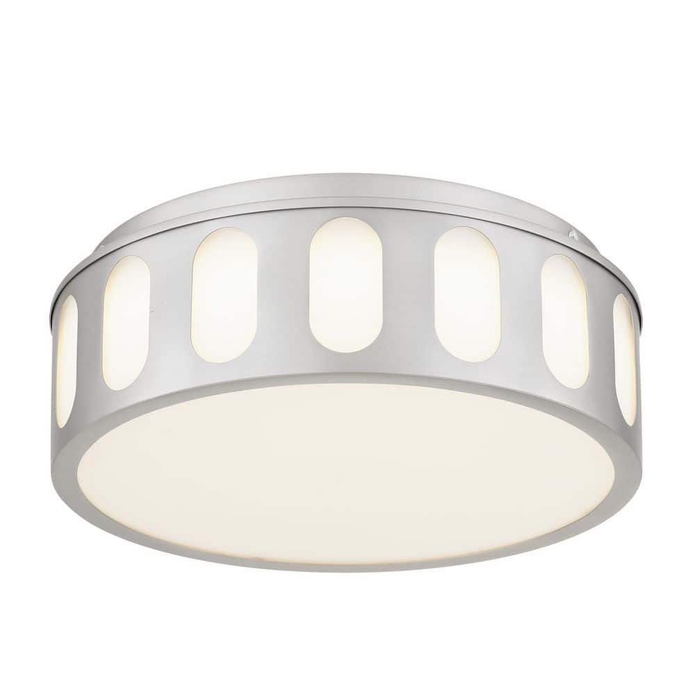 BRIXON Opera 11.25 in. Brushed Nickel 5-CCT LED Flush Mount with ...
