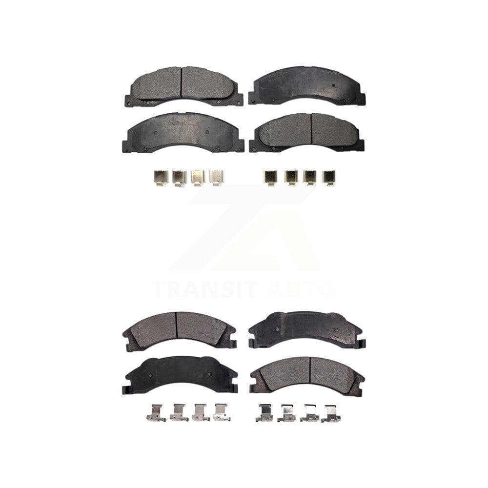 TEC Front Rear Ceramic Brake Pads Kit For Ford E-350 Super Duty E-250 E ...