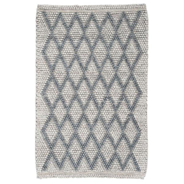 SAFAVIEH Natura 3 ft. x 5 ft. Silver High-Low Diamond Area Rug NAT313G ...