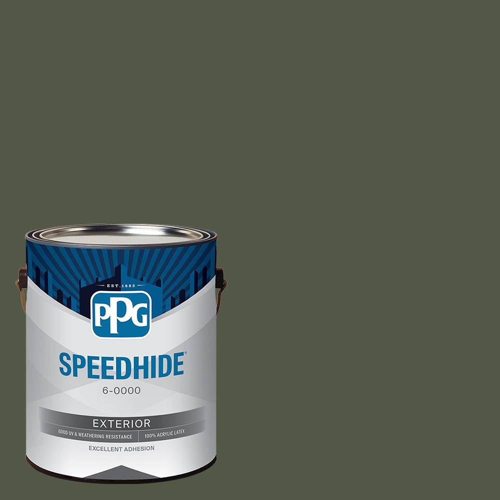 SPEEDHIDE 1 gal. PPG1128-7 Castle Stone Satin Exterior Paint PPG1128 ...