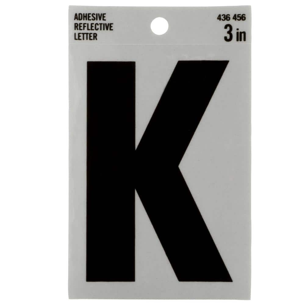 Everbilt 3 in. Vinyl Reflective Letter K Mailbox Sticker 34107 - The ...