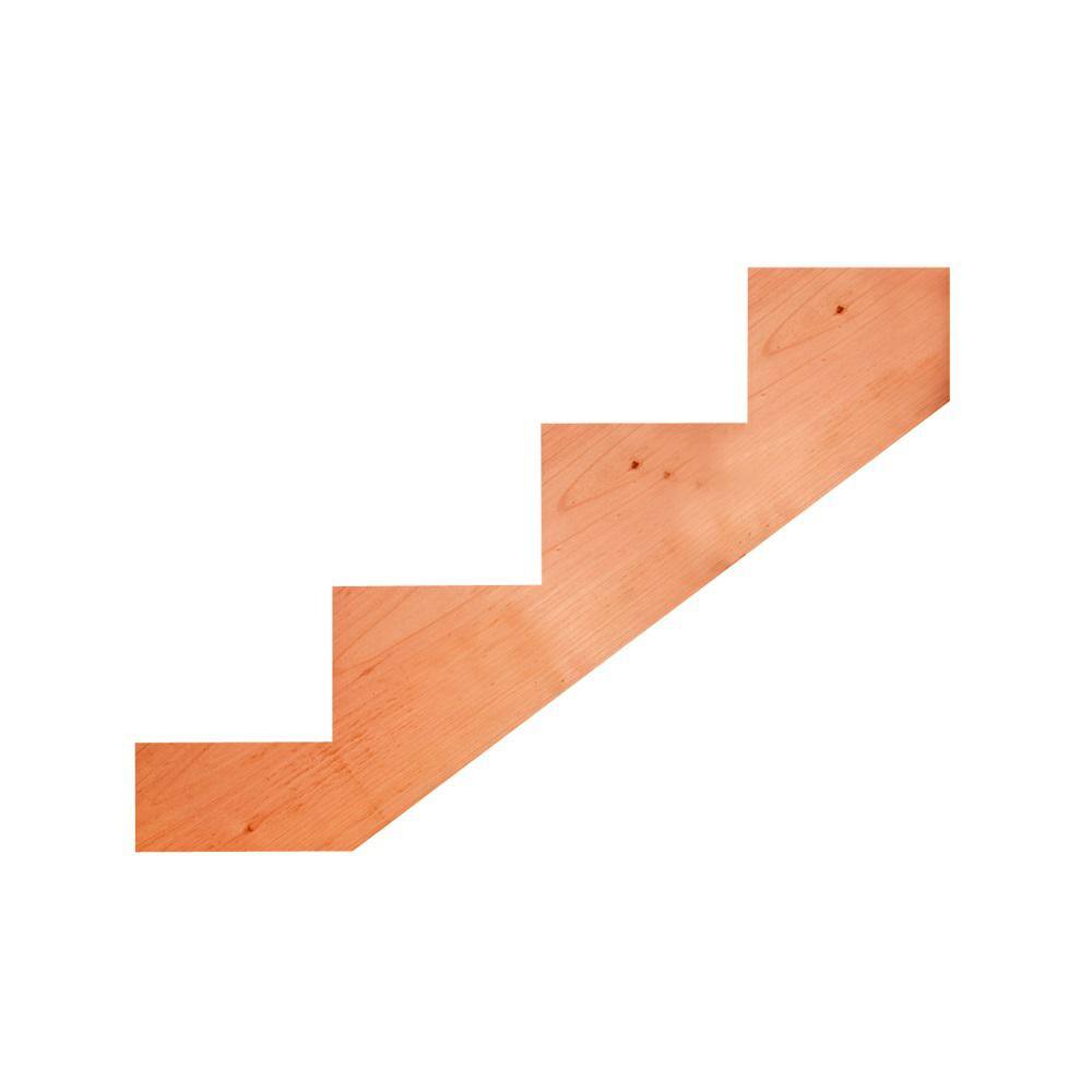 4-Step Redwood Stair Stringer RSSR4 - The Home Depot
