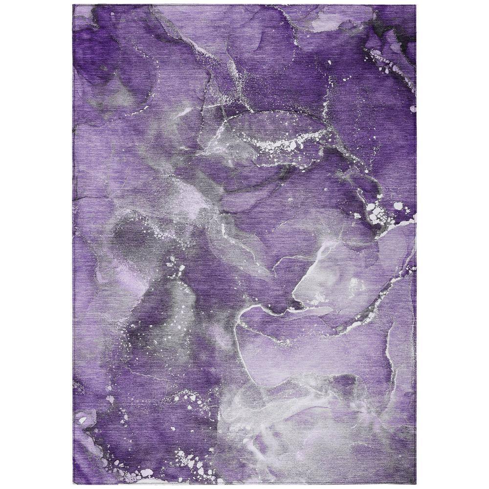 Addison Rugs Chantille ACN518 Purple 8 ft. x 10 ft. Machine Washable ...