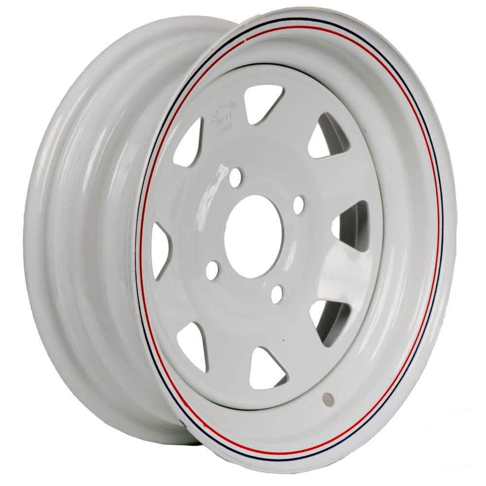 Martin Wheel 12x4 4-Hole 12 in. Steel Custom Spoke Trailer Wheel/Rim-R ...