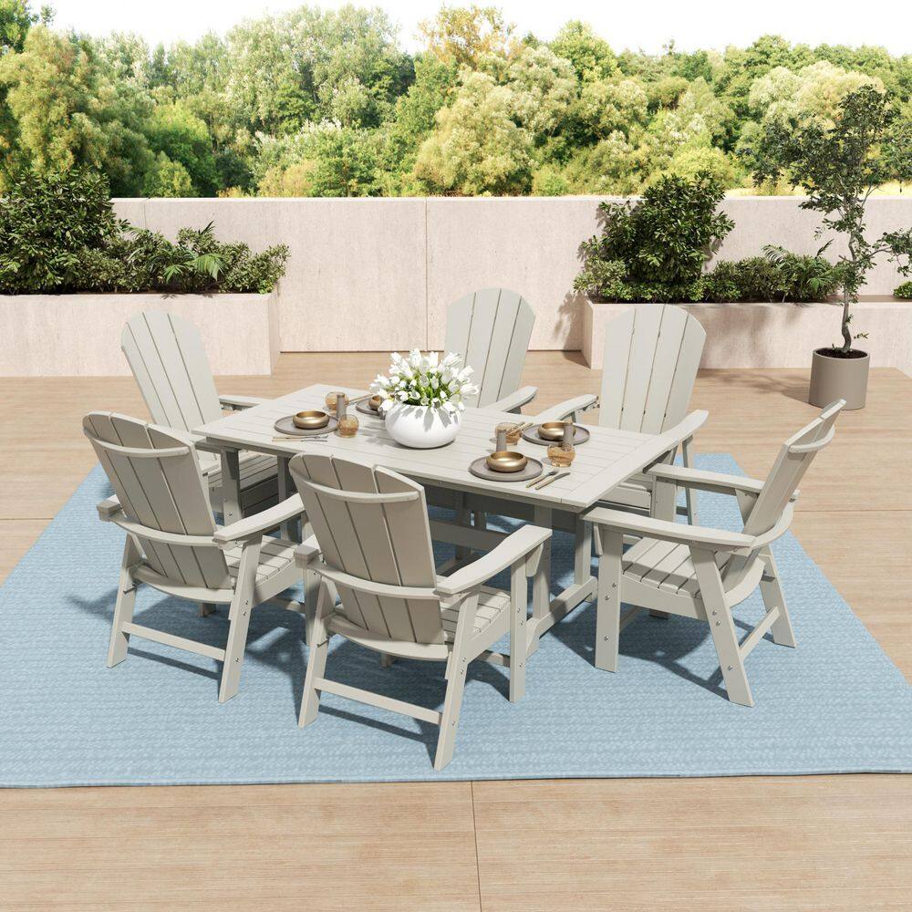 WESTIN OUTDOOR Laguna Outdoor Patio Weather Resistant Sand Adirondack 7 ...