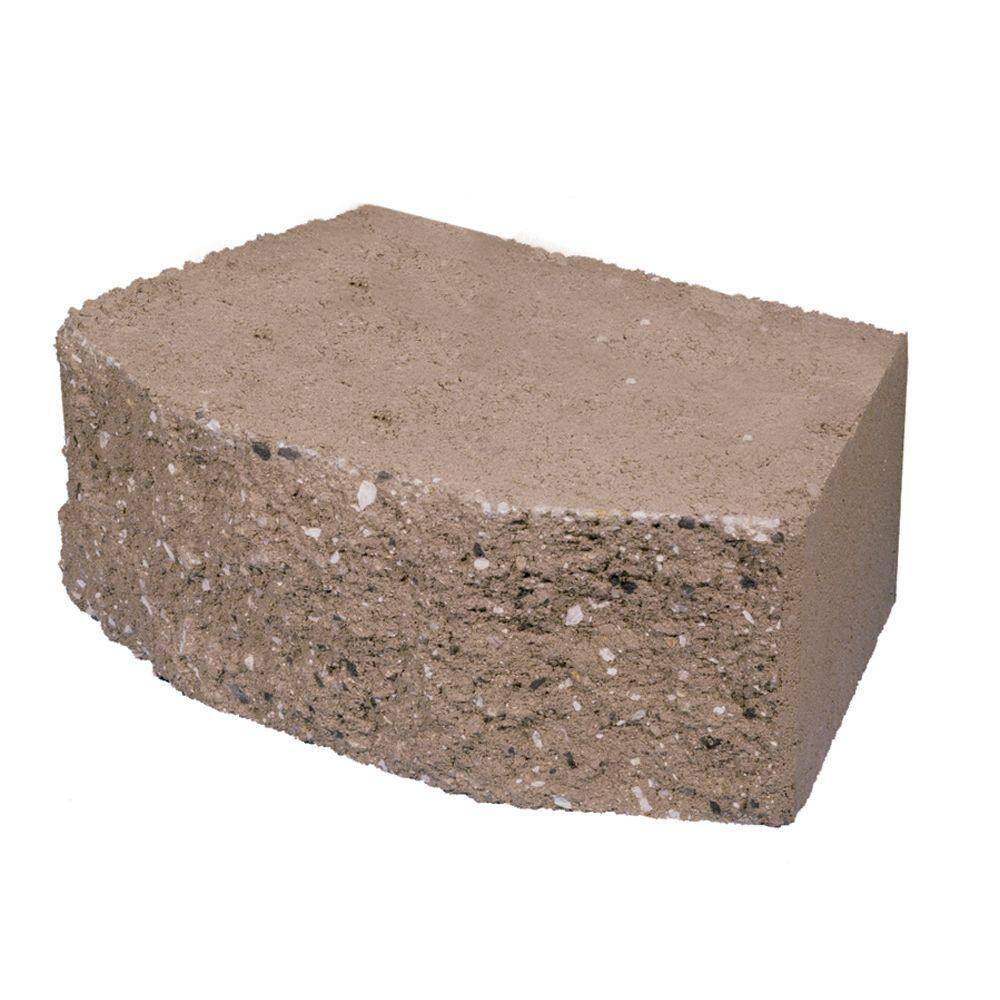 Oldcastle 16 in. Tan Retaining Wall Block 100002910 - The Home Depot