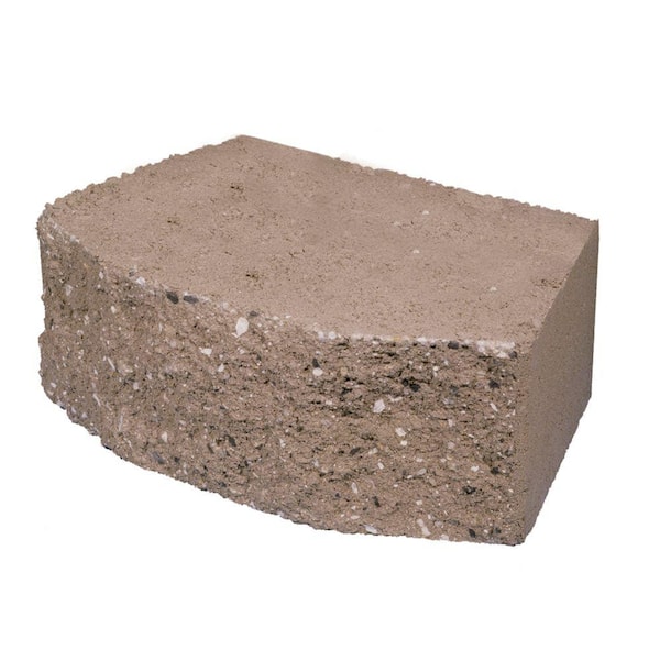 Oldcastle 16 in. Tan Retaining Wall Block 100002910 - The Home Depot