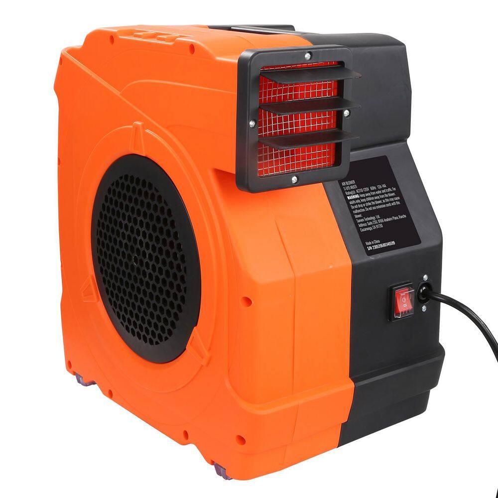SKYSHALO Inflatable Blower 15 in. 1 Speed Blower Fan in Orange with 2 ...