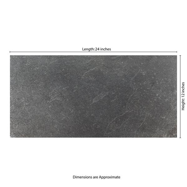 MSI Montauk Blue Natural Stone Slate Tile, 12 in. x 24 in. Floor and ...