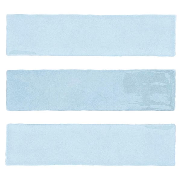 Giorbello Fes Ceramic Subway 3"x 12"x 10mm Wall Tile Case - Sky (20 PCS ...