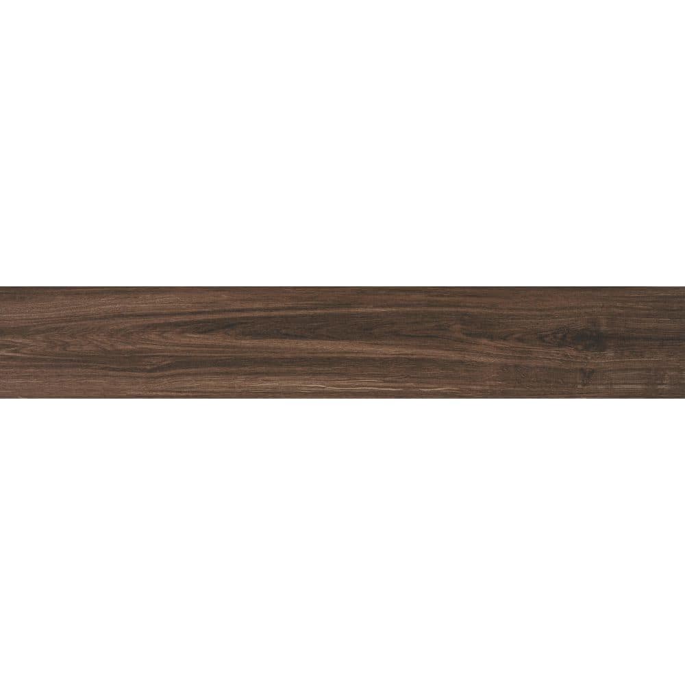 Daltile Atwood Walnut 6 in. x 36 in. Glazed Porcelain Floor and Wall ...