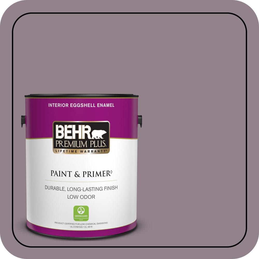 BEHR PREMIUM PLUS 1 gal. #N110-4 Gothic Purple Eggshell Enamel Low Odor ...