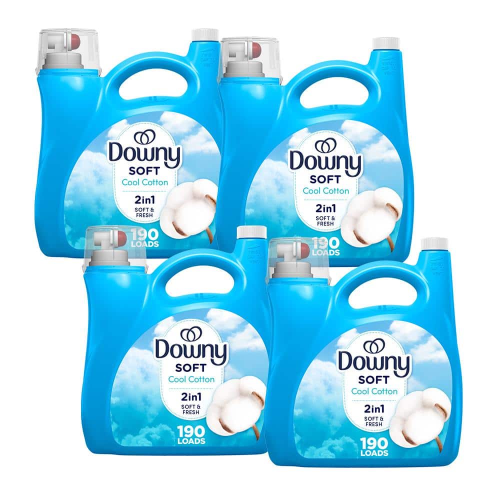 Downy Ultra Cool Cotton Scent Liquid Fabric Softener, 190-Loads, 140 oz ...