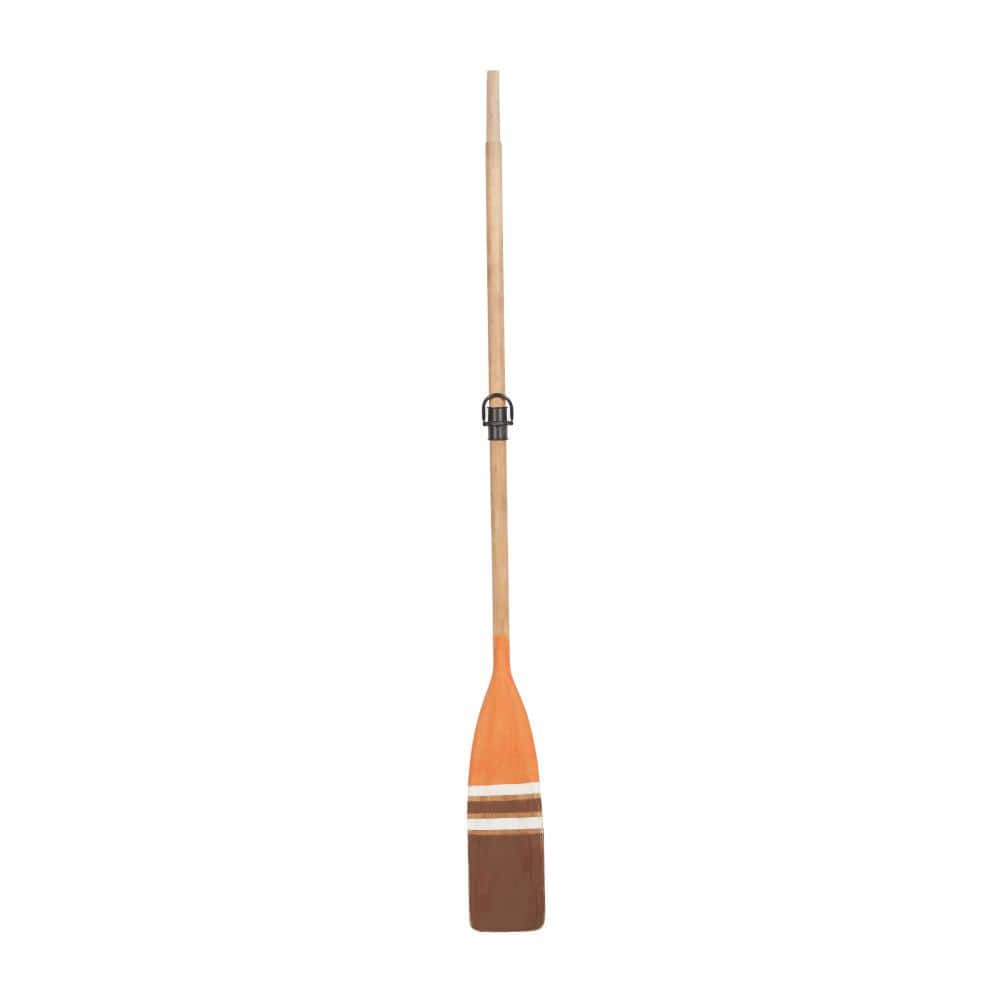 Litton Lane 6 in. x 61 in. Wood Brown Novelty Canoe Oar Paddle Wall ...