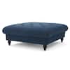 Noble House Bordeaux Dark Blue Square Ottoman 10934 - The Home Depot