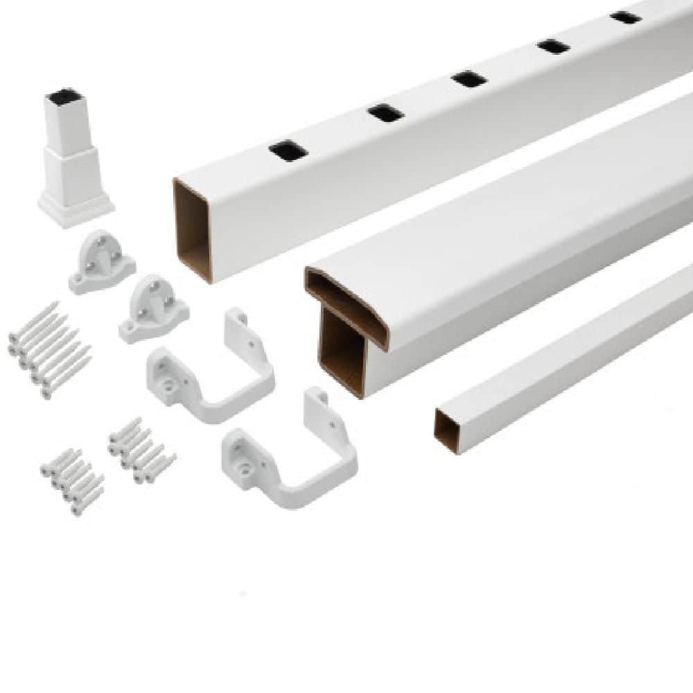 Trex 6 ft. x 42 in. Select Horizontal T-Rail Kit with Square Composites ...