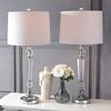JONATHAN Y Emma 29.5 in. Clear Crystal Table Lamp (Set of 2) JYL2048A ...