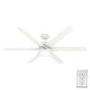 Hunter Skysail 60 in. Outdoor Fresh White Ceiling Fan with Light Kit ...