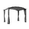 9 ft. x 11 ft. Gray Arched Gazebo Canopy Tent with Waterproof Sun Shade ...