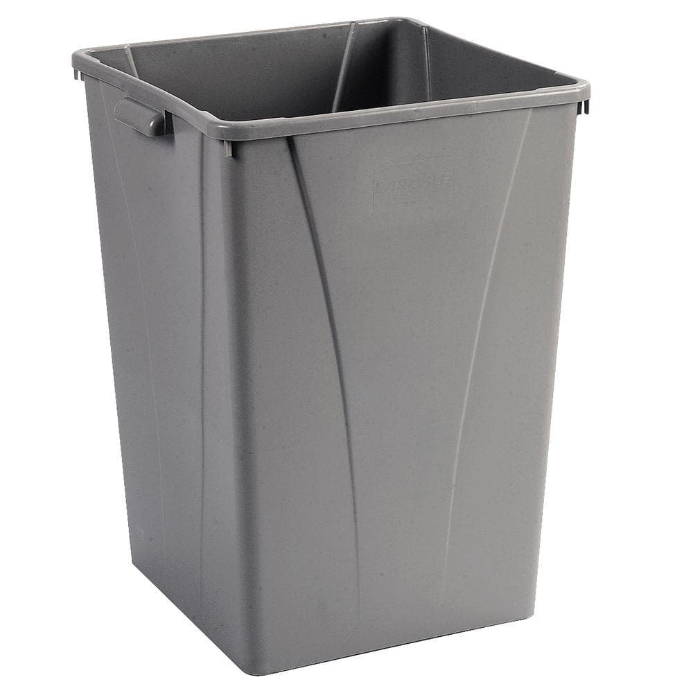 Carlisle Centurian 35 Gal. Gray Square Trash Can (4-Pack)-34393523 ...