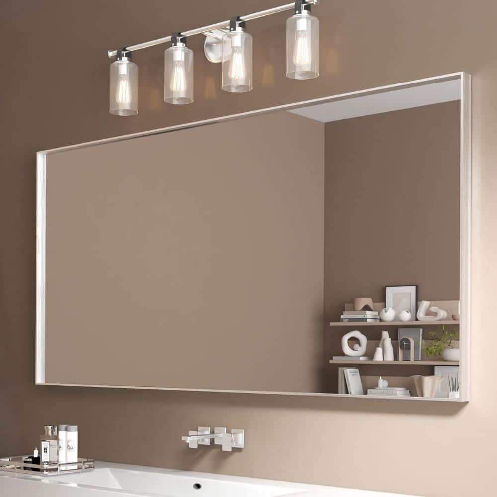 waterpar 72 in. W x 36 in. H Rectangular Aluminum Framed Wall Bathroom ...