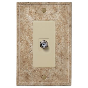 Commercial Electric Coaxial Cable Wall Plate, Light Almond VIDEO CBL ...
