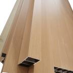 Ejoy 4 in. W x 105 in. L x 2 in. Thick Maple WPC Composite Wall ...