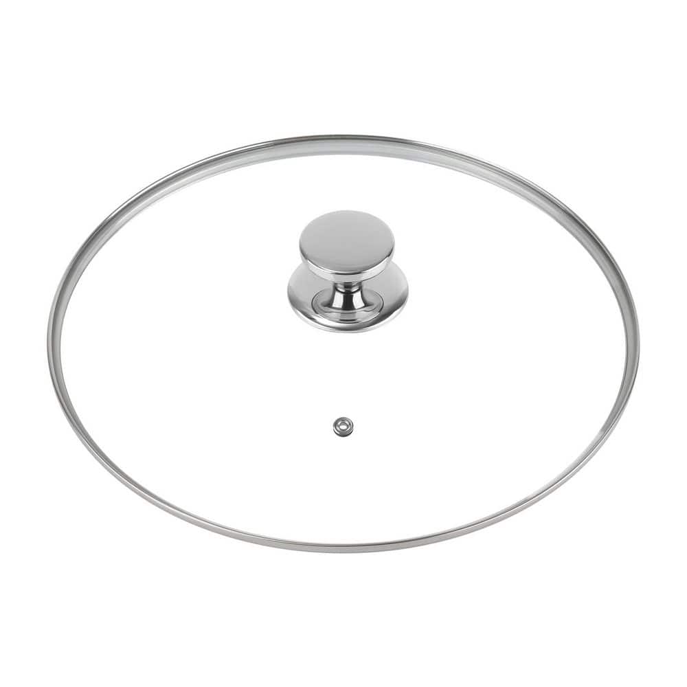 LAIFUCAM Tempered Glass Universal Pan Lid Clear Finish Stainless Steel ...