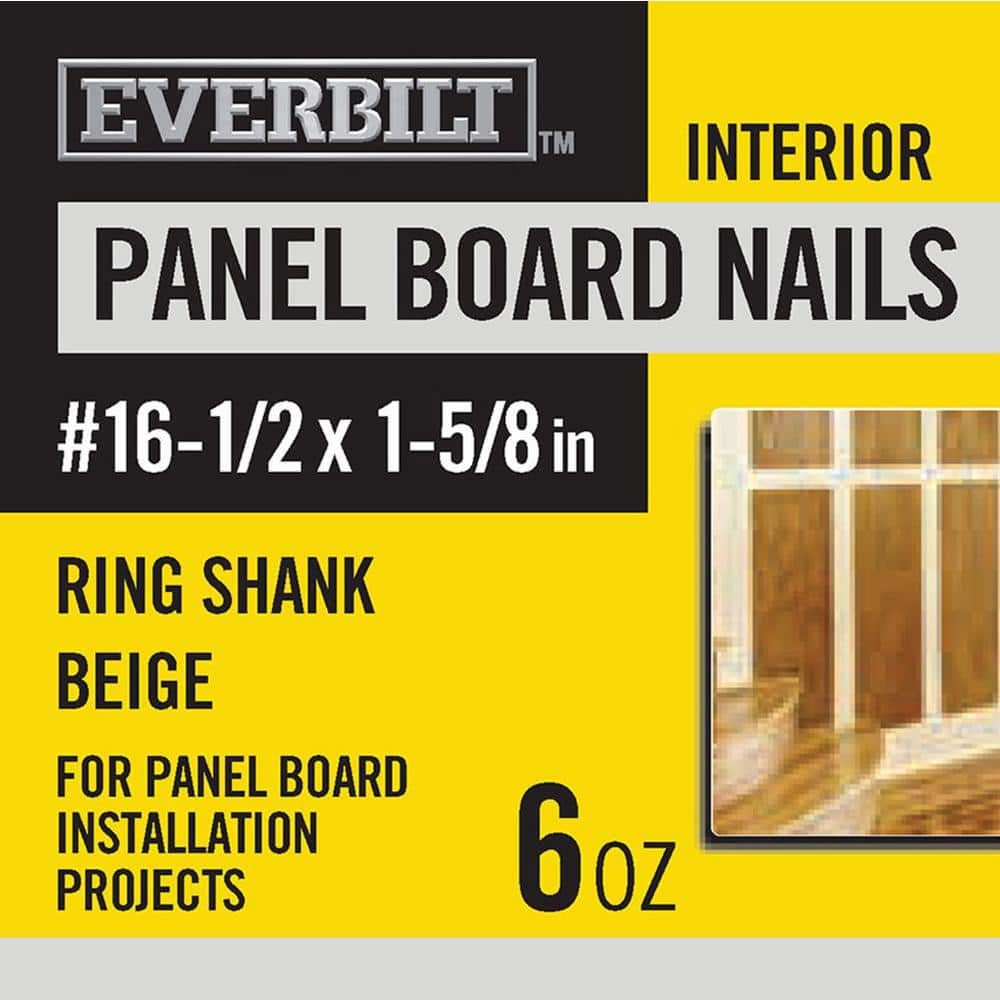Everbilt #16-1/2 x 1-5/8 in. Panel Board Nails Beige 6 oz ...