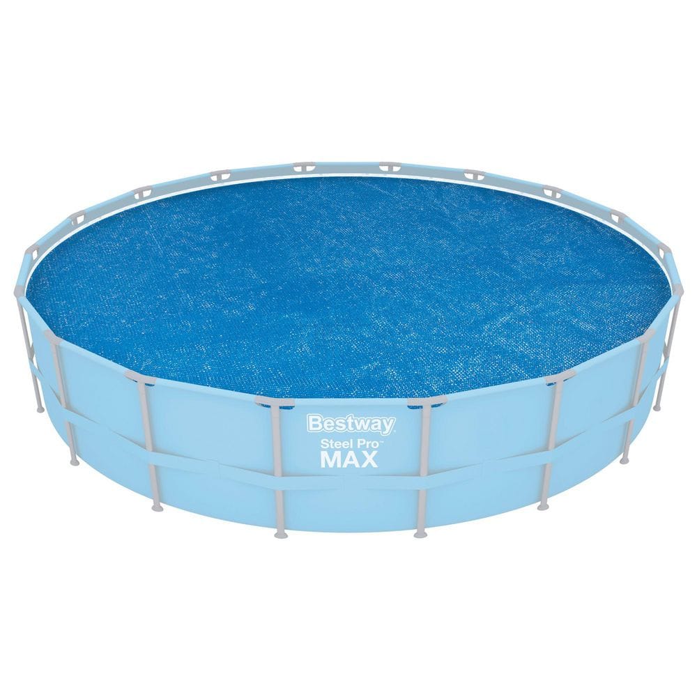 Bestway Flowclear 18 ft. Round Solar Pool Cover for Above Ground Pools ...