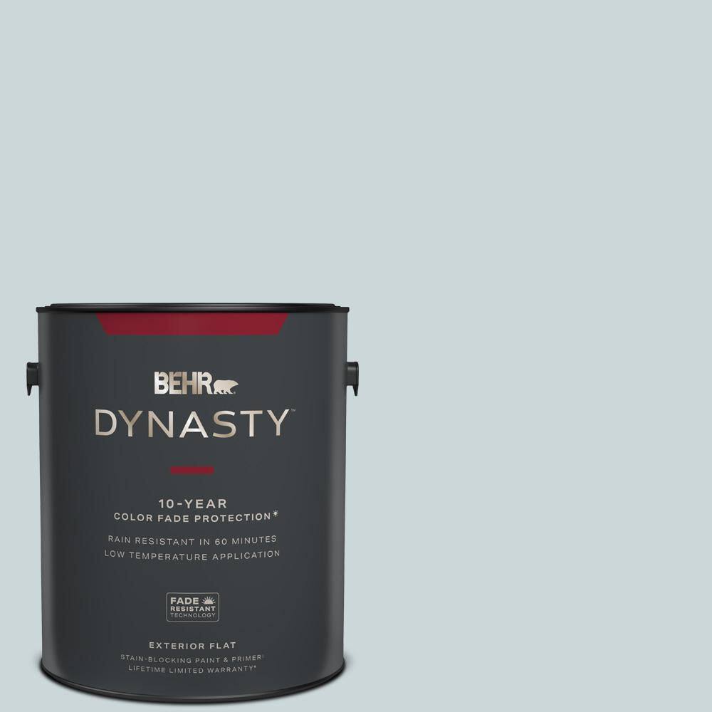 BEHR DYNASTY 1 gal. #740E-2 Misty Surf Flat Exterior Stain-Blocking ...