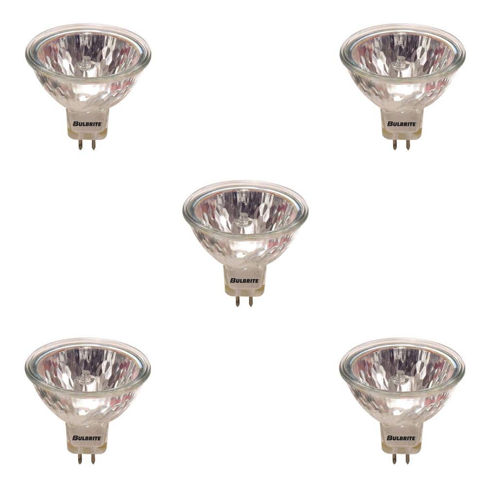 Bulbrite 50-Watt Dimmable Clear Flood MR16 Bi-Pin (GU5.3) Halogen Bulb ...